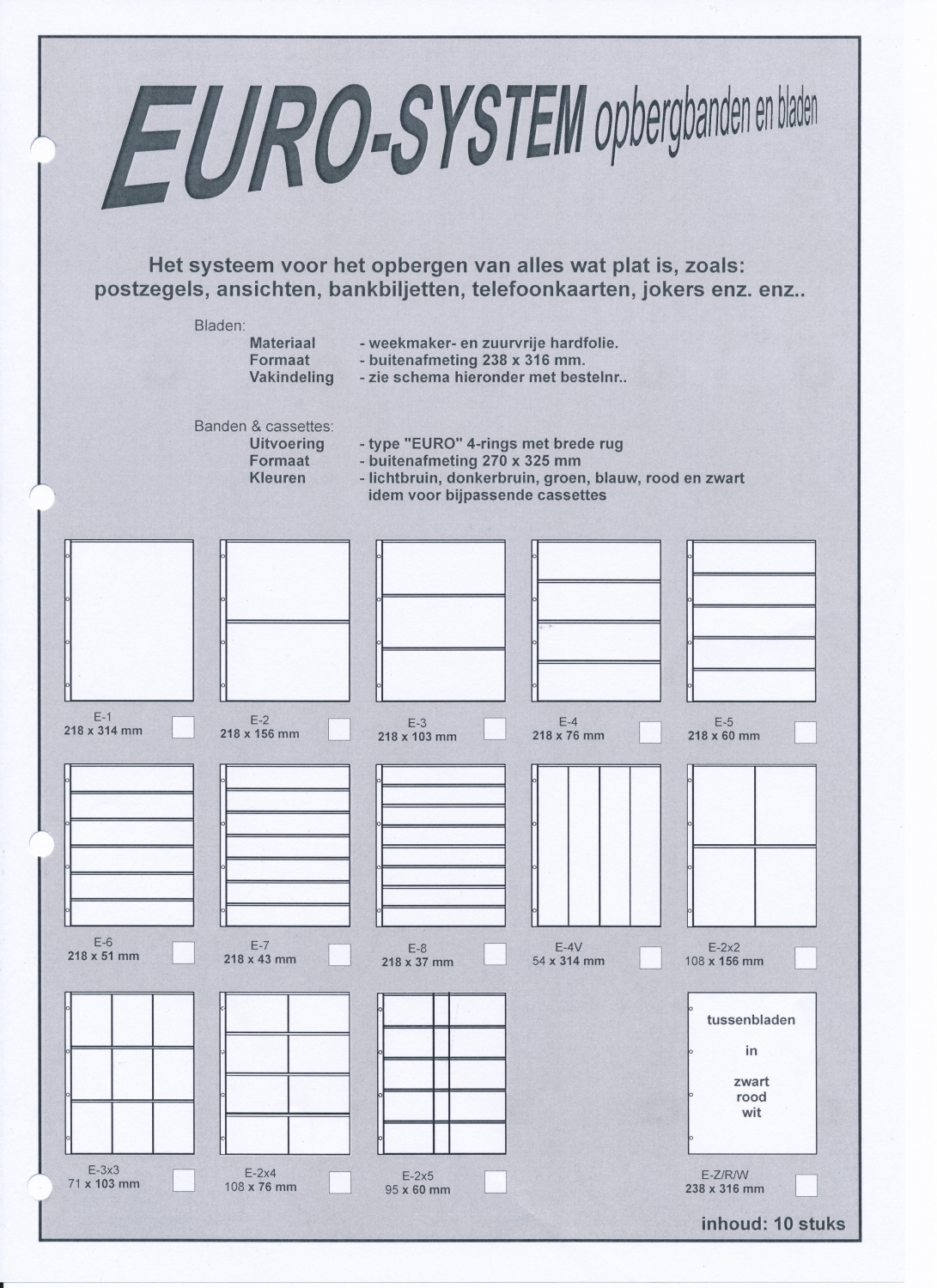 Euro-system blade, 10 stk, 818305 - EURO-System - samlerforum